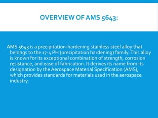 Understanding AMS 5643: A High-Strength Stainless Steel Alloy | PDF