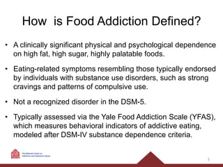 Understanding and Addressing Food Addiction: A Science-Based Approach ...
