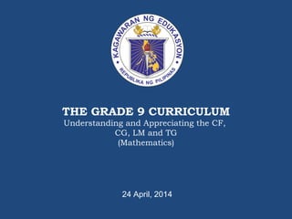 Understanding and appreciating the cf, cg, lm and tg math | PPT