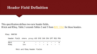 Understanding and compliance of ietf rfc 3262 reliability | PPTX