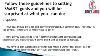 fitness components and smart goals | PPTX