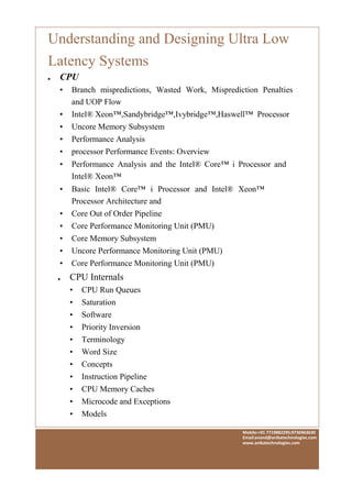 Understanding and Designing Ultra low latency systems | Low Latency ...