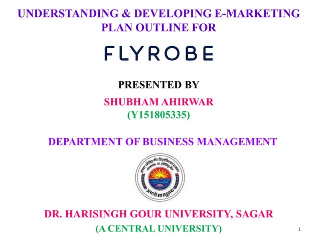 E-marketing plan outline for 'Flyrobe' | PPT