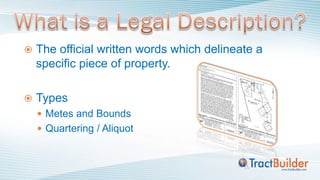 Understanding And Drafting Metes & Bounds Descriptions | PDF