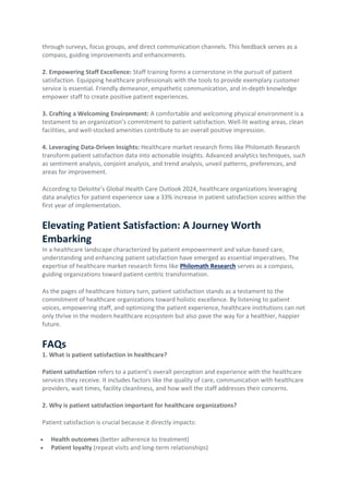 Understanding and Enhancing Patient Satisfaction | PDF