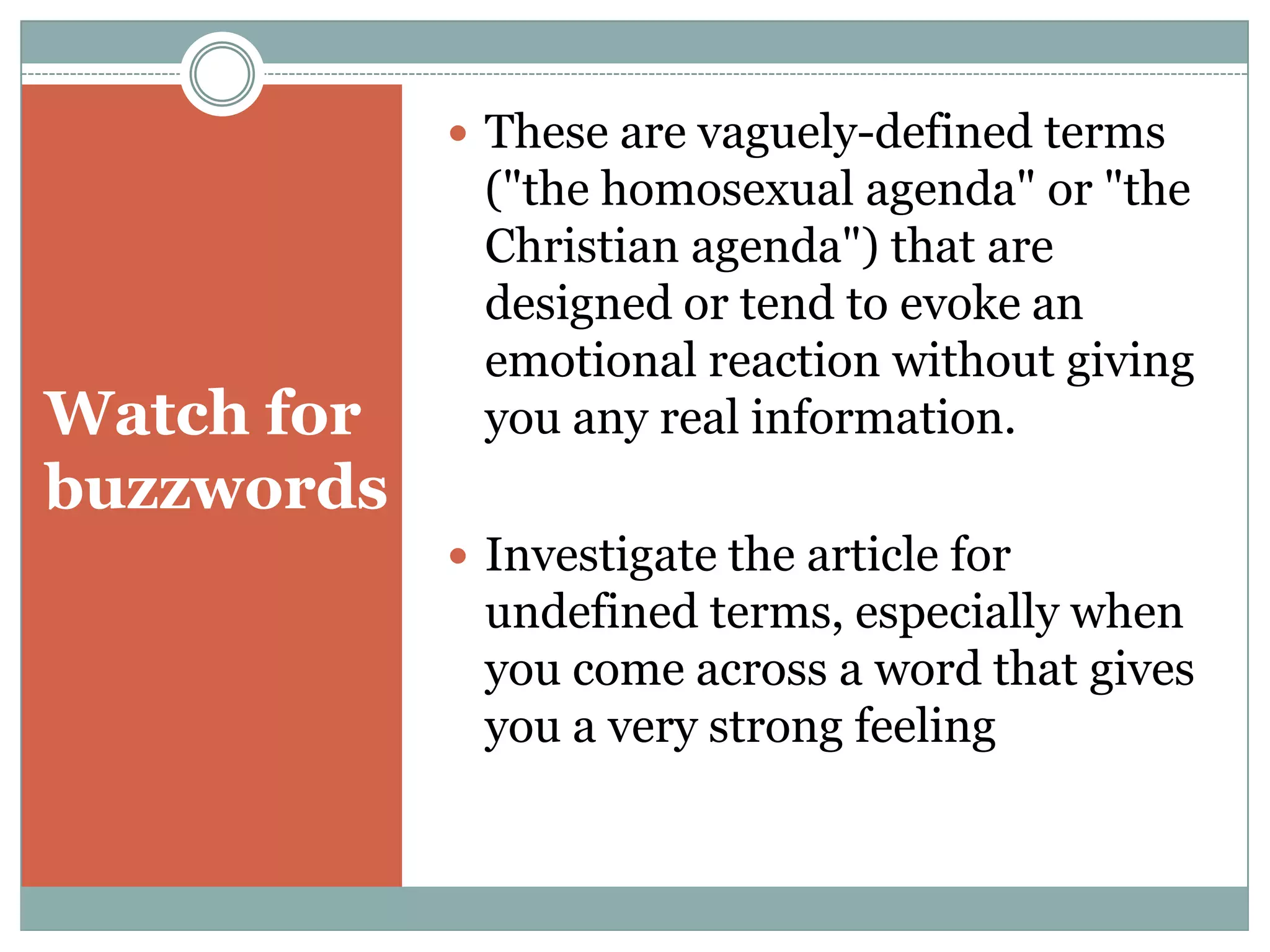 Understanding and identifying bias | PPT