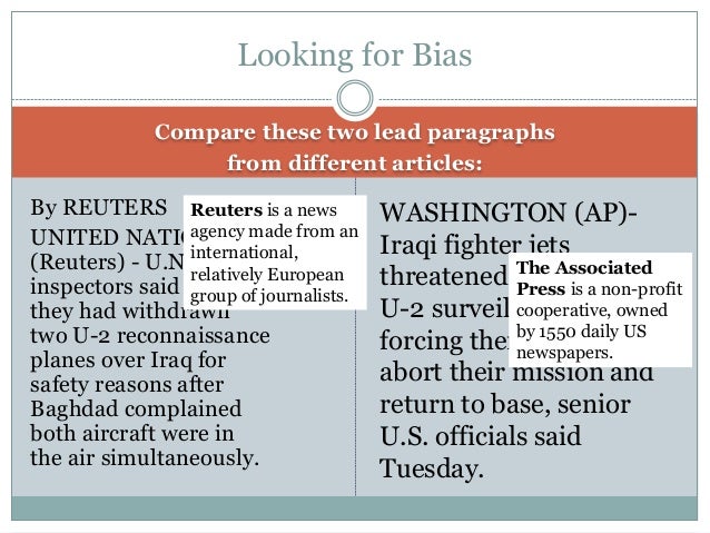 Understanding and identifying bias