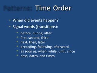 Understanding and identifying text structure 1 | PPT