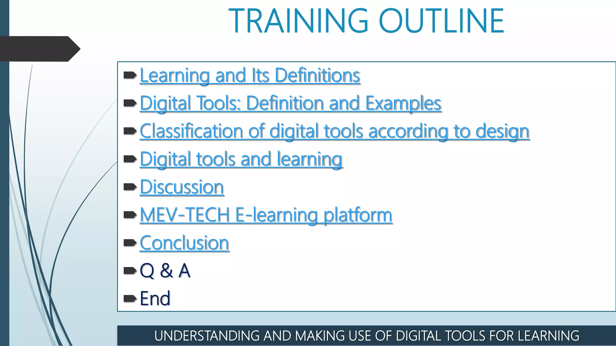 Understanding and making use of digital tools for learning | PPT