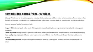 Preventing Surface Contamination from IPA Wipe Residues | PPTX