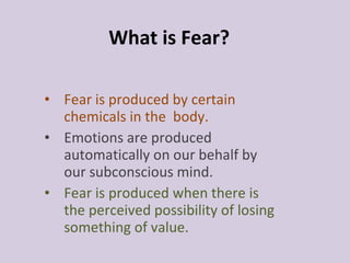 Understanding And Overcoming Fear! | PPT