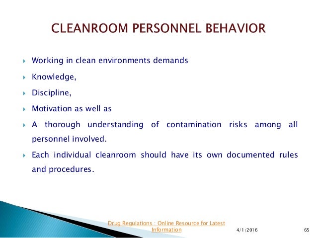 Understanding and Preventing Clean Room Contamination