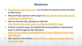 Understanding and preventing sql injection attacks | PPTX | Databases | Computer Software and ...