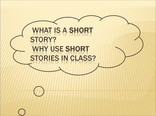 Understanding and teaching short stories handout version | PPT ...