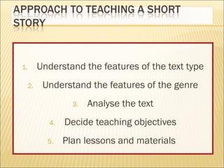 Understanding and teaching short stories handout version | PPT ...