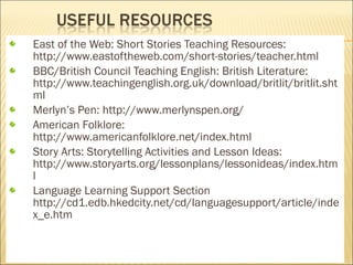 Understanding and teaching short stories handout version | PPT