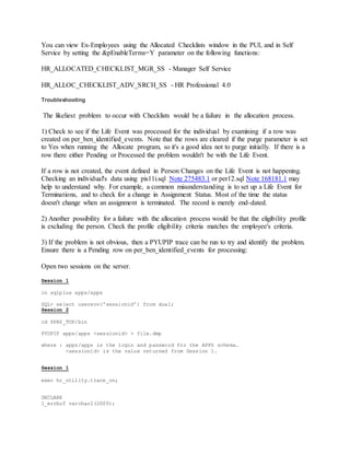 Understanding and using life event checklists in oracle hrms r12 | DOCX