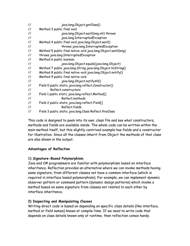 Understanding And Using Reflection | PDF