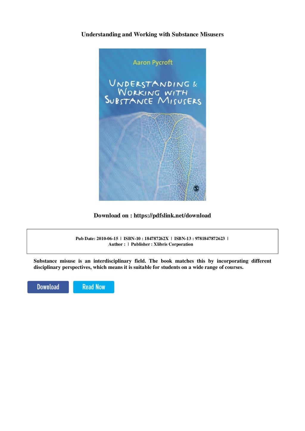 Understanding and working with substance misusers