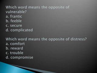 Understanding antonyms | PPTX