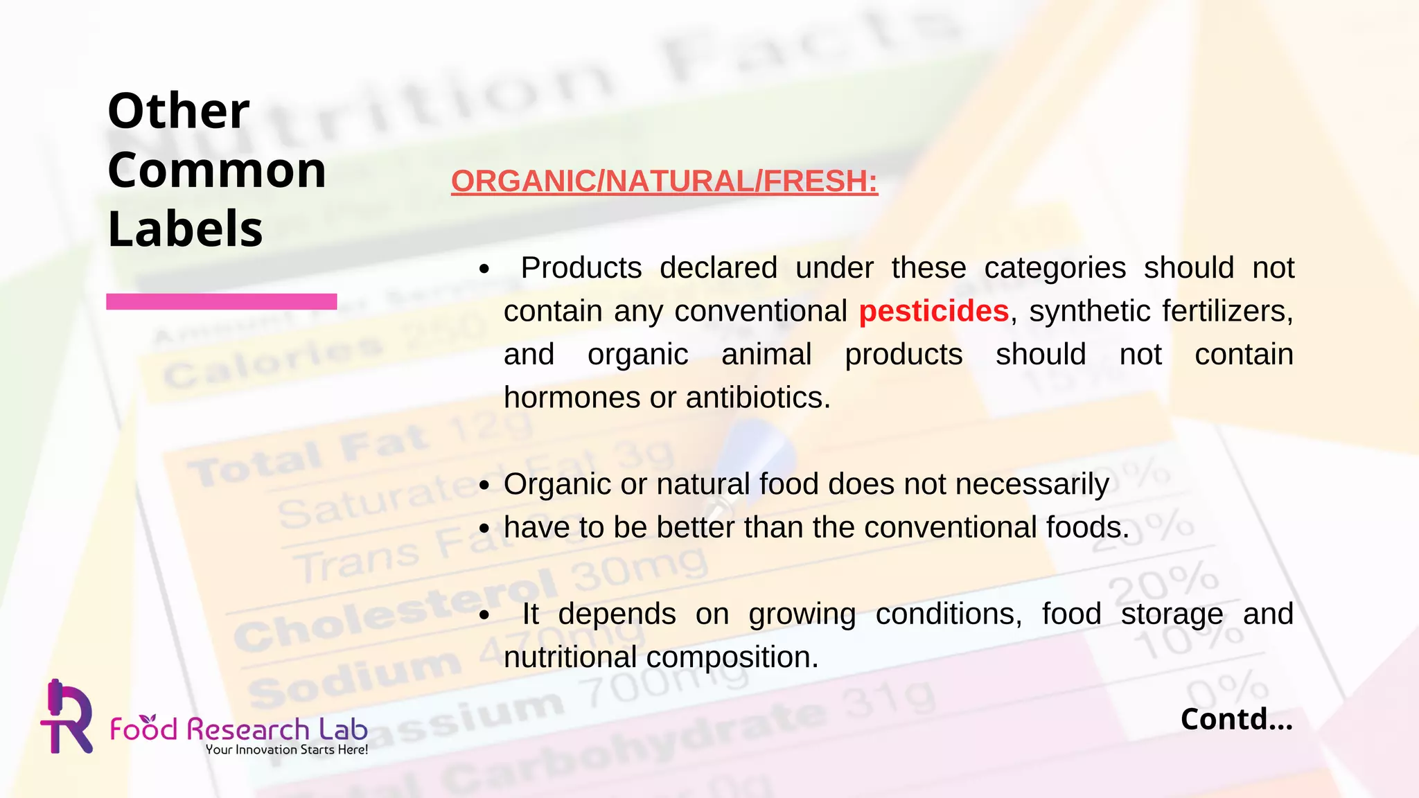 Understanding a nutritional facts label | PDF