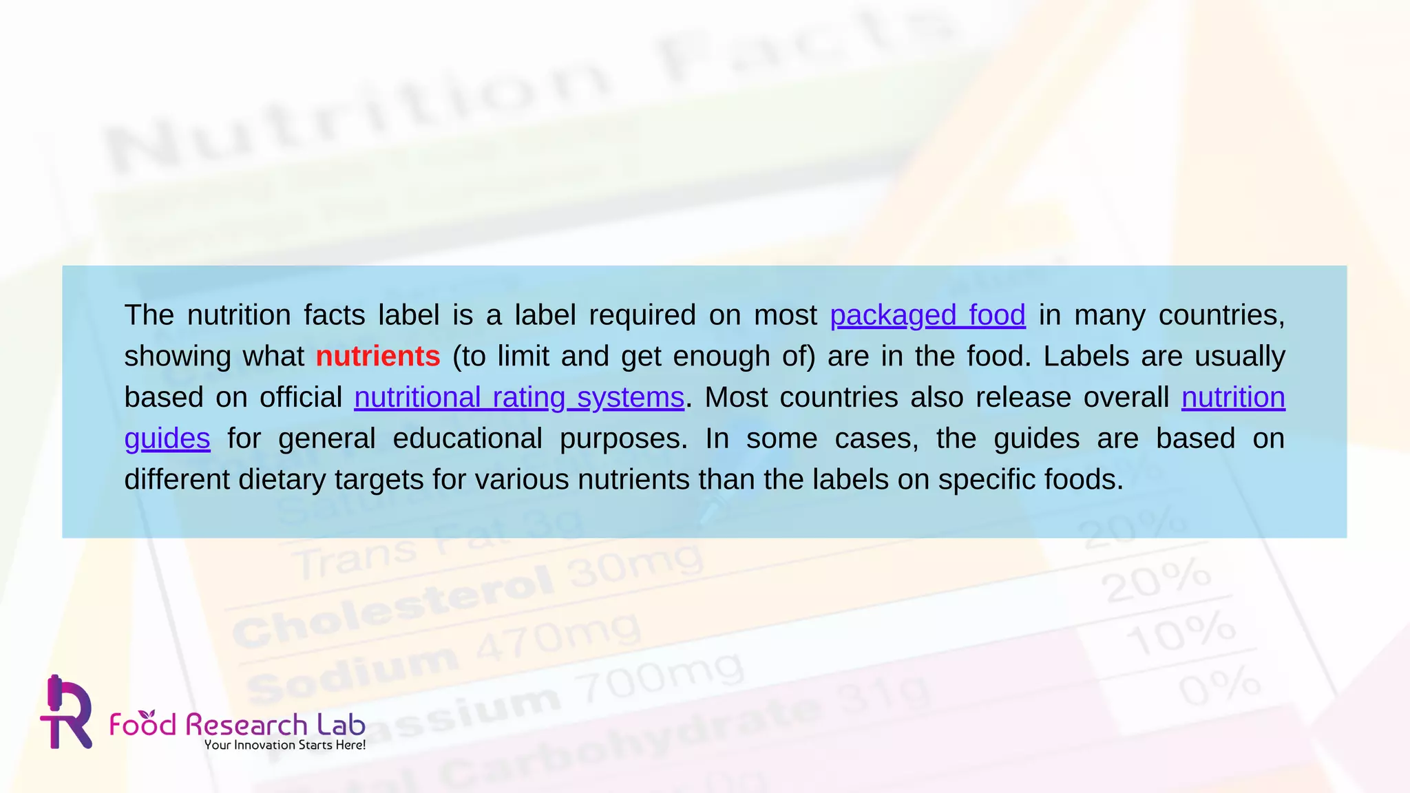 Understanding a nutritional facts label | PDF
