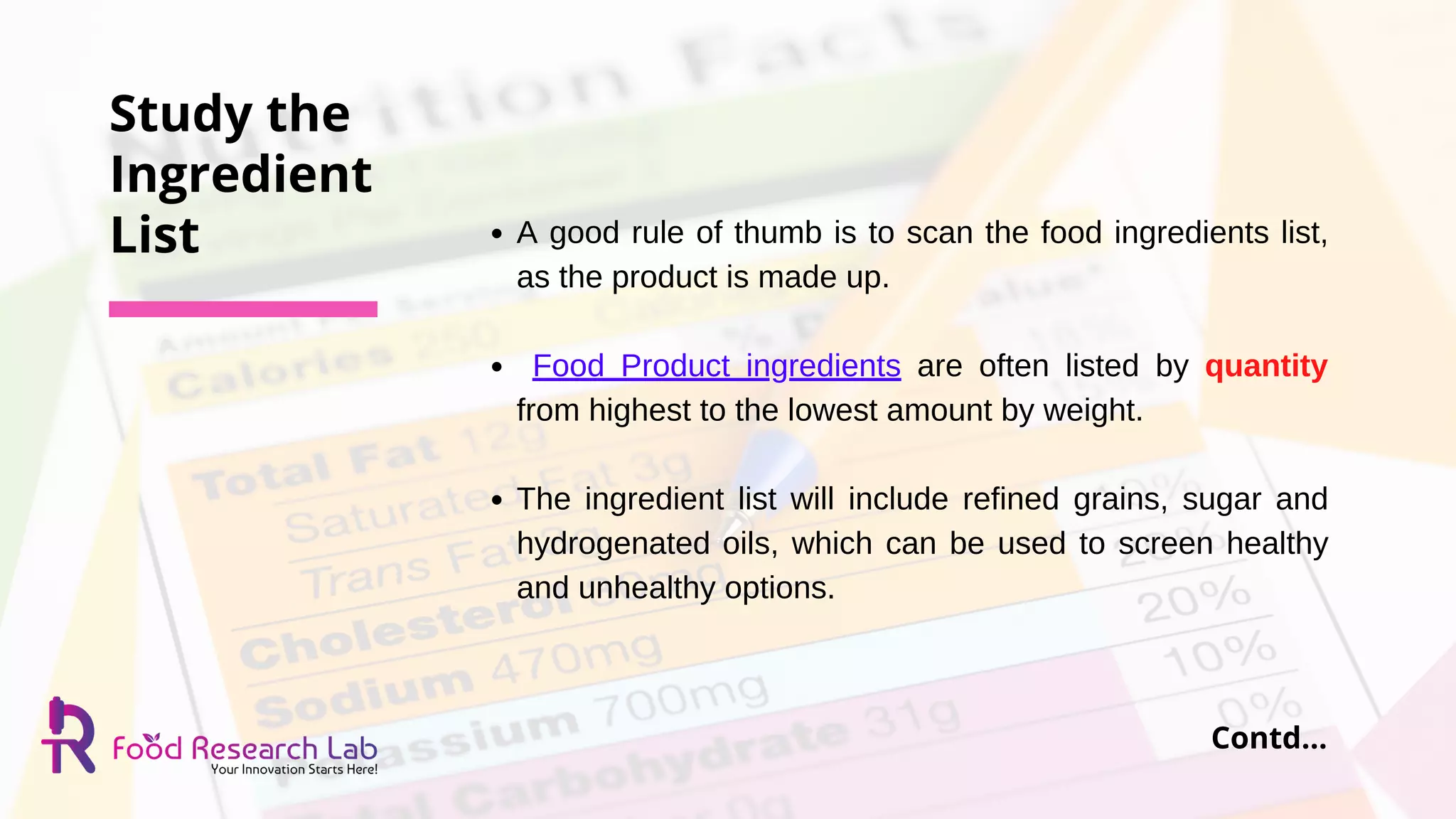 Understanding a nutritional facts label | PDF