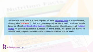 Understanding a nutritional facts label | PDF