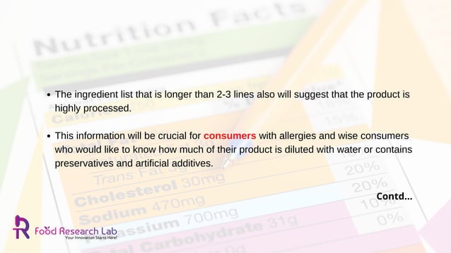 Understanding a nutritional facts label | PDF