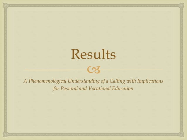 Understanding a pastor's calling | PPT