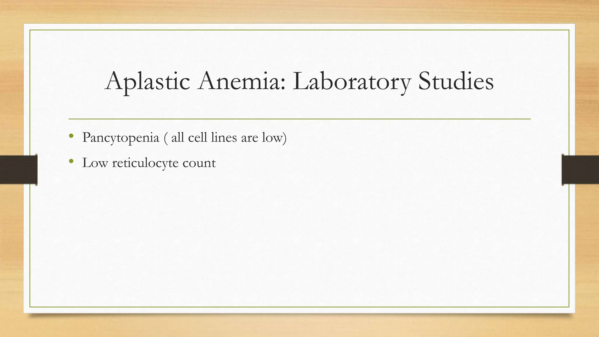 Understanding Aplastic Anemia medicine ppt | PPTX