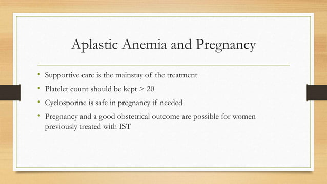 Understanding Aplastic Anemia medicine ppt | PPT
