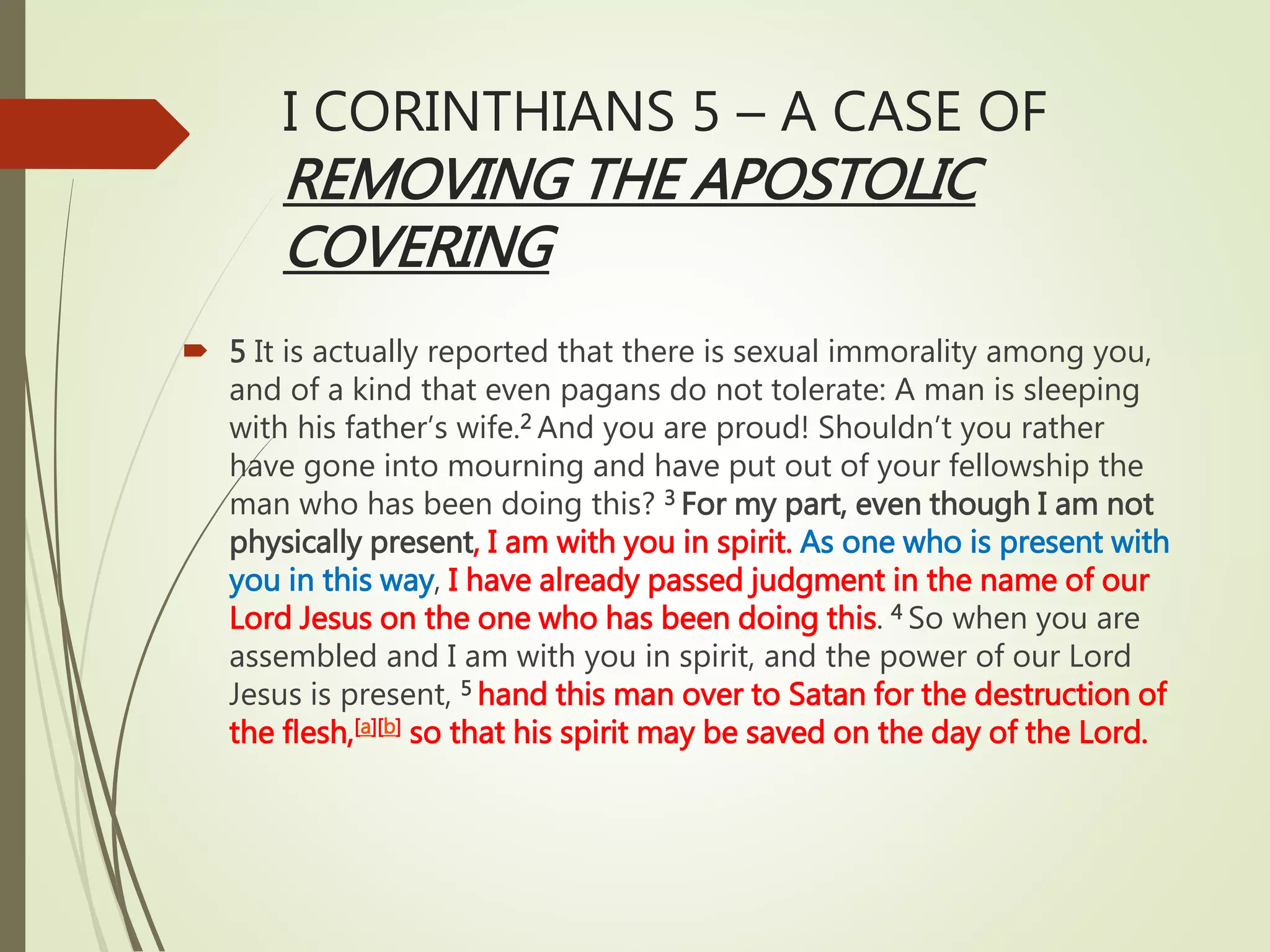 Understanding Apostolic Covering and Prophetic Streams | PPTX