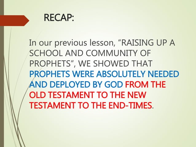 Understanding Apostolic Covering and Prophetic Streams | PPTX ...