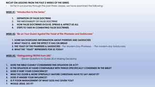 UNDERSTANDING & APPLYING THE PRINCIPLES OF DOCTRINAL EMPHASIS & JESUS ...