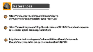 Understanding APT1 malware techniques using malware analysis and reverse engineering | PPT