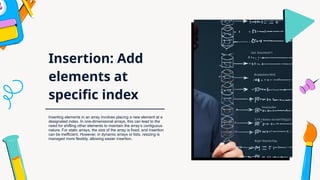 Understanding of Arrays and its types along with implementation | PPT