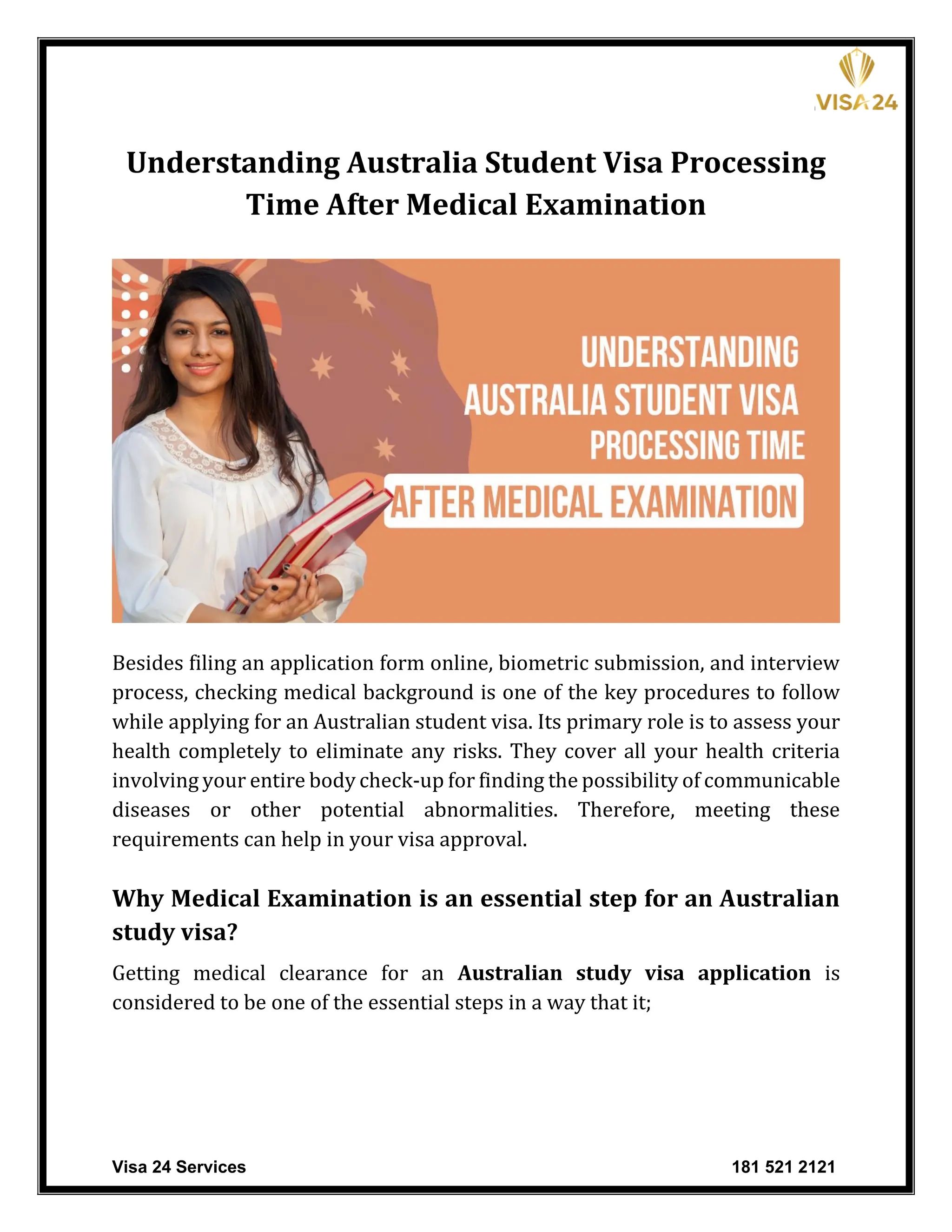 Understanding Australia Student Visa Processing Time After Medical ...
