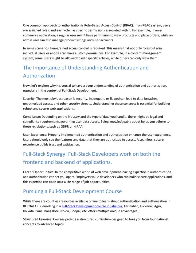 Understanding Authentication and Authorization in RESTful API: A ... Understanding Authentication and Authorization in RESTful API: A ...