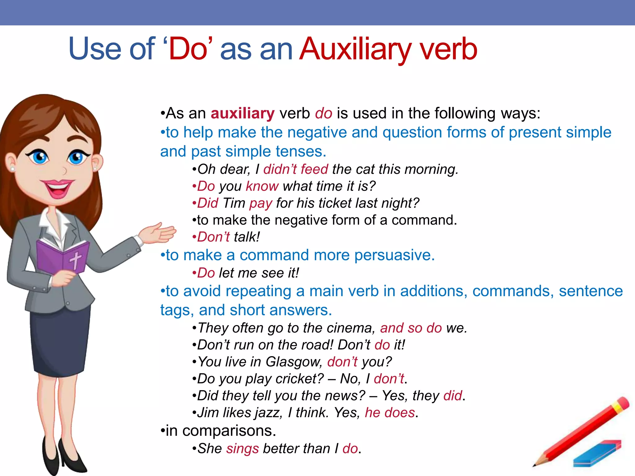 Understanding auxiliary and modal verbs | PPT