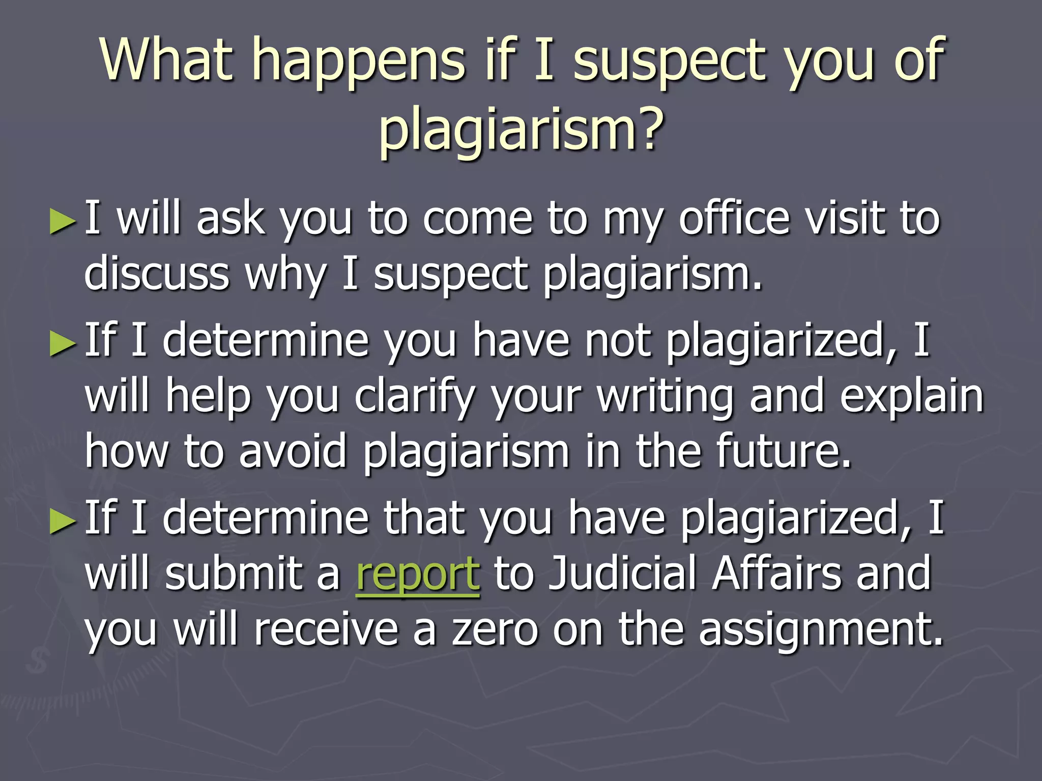 Understanding & avoiding_plagiarism | PPT