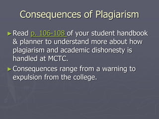 Understanding & avoiding_plagiarism | PPT