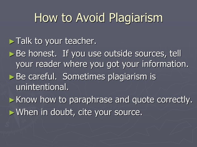 Understanding & avoiding_plagiarism | PPT Understanding & avoiding_plagiarism | PPT