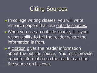 Understanding & avoiding_plagiarism | PPT