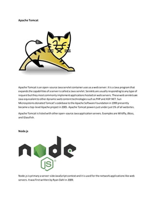 Understanding a web server and types of web servers ppt | DOCX