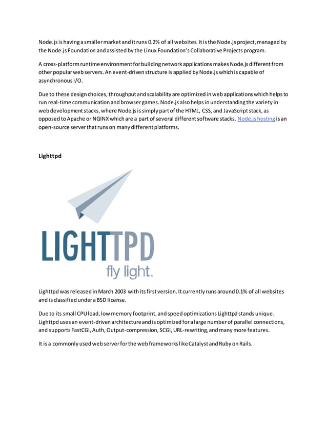 Understanding a web server and types of web servers ppt | DOCX