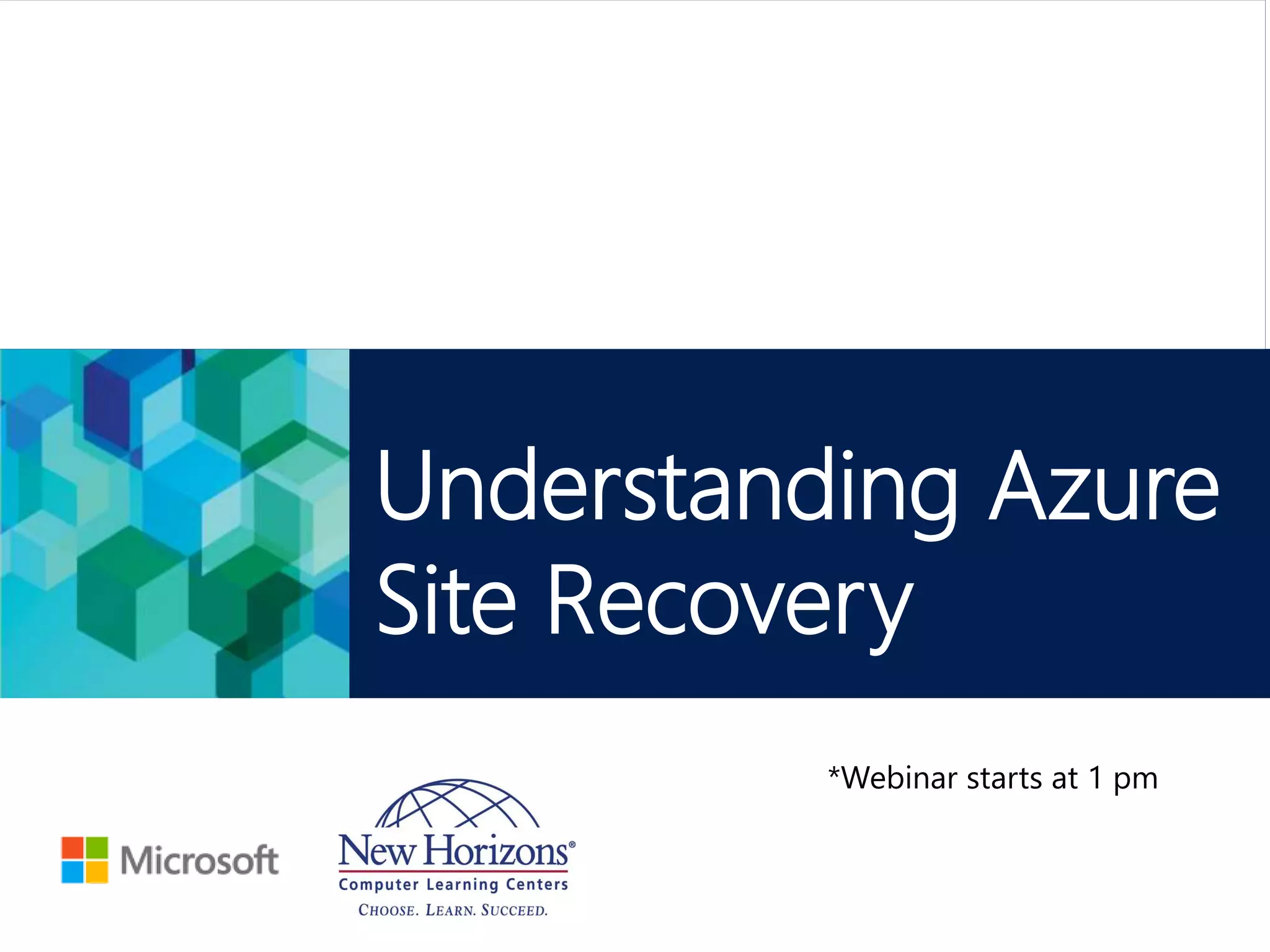 Understanding Azure Disaster Recovery | PPTX
