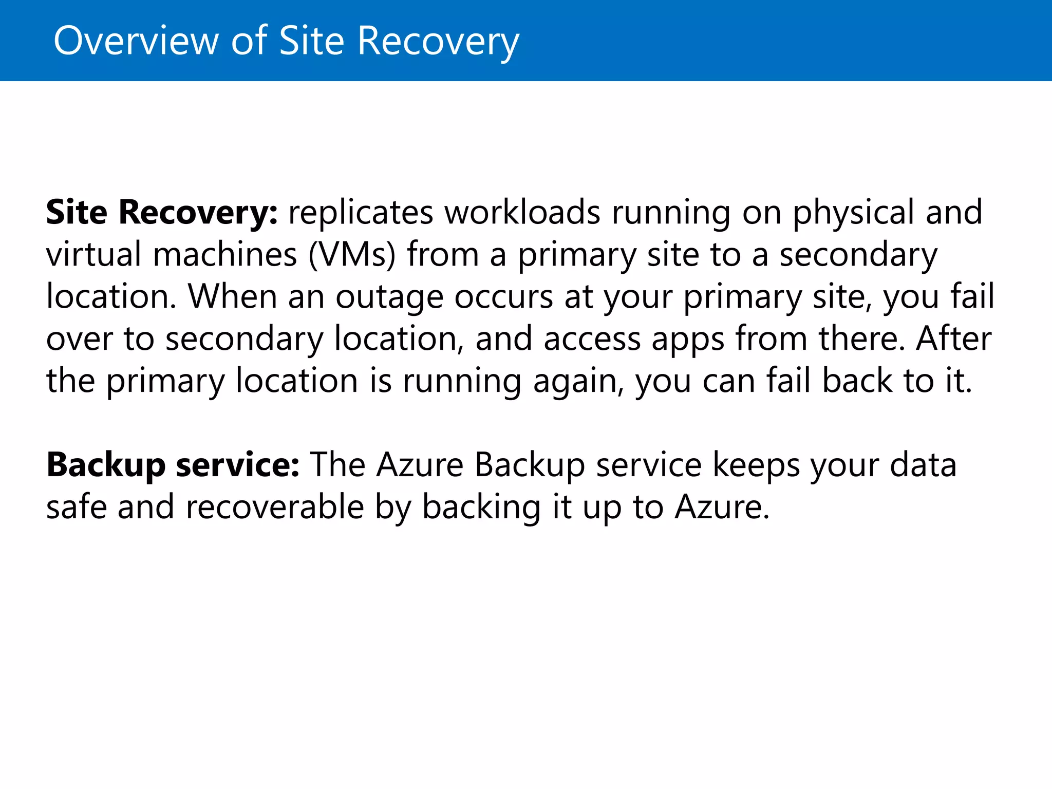 Understanding Azure Disaster Recovery | PPTX