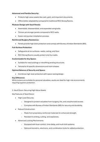 Understanding Bank Locker Doors, Vaults, and Strong Room Solutions | PDF