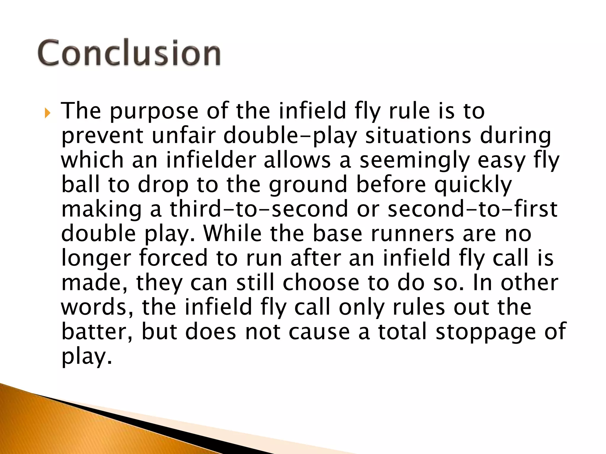 Understanding Baseball's Infield Fly Rule | PPTX